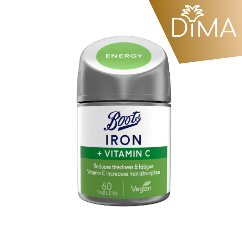 Iron + Vitamin C - 60 Tablets - Reduces tiredness and fatigue ...