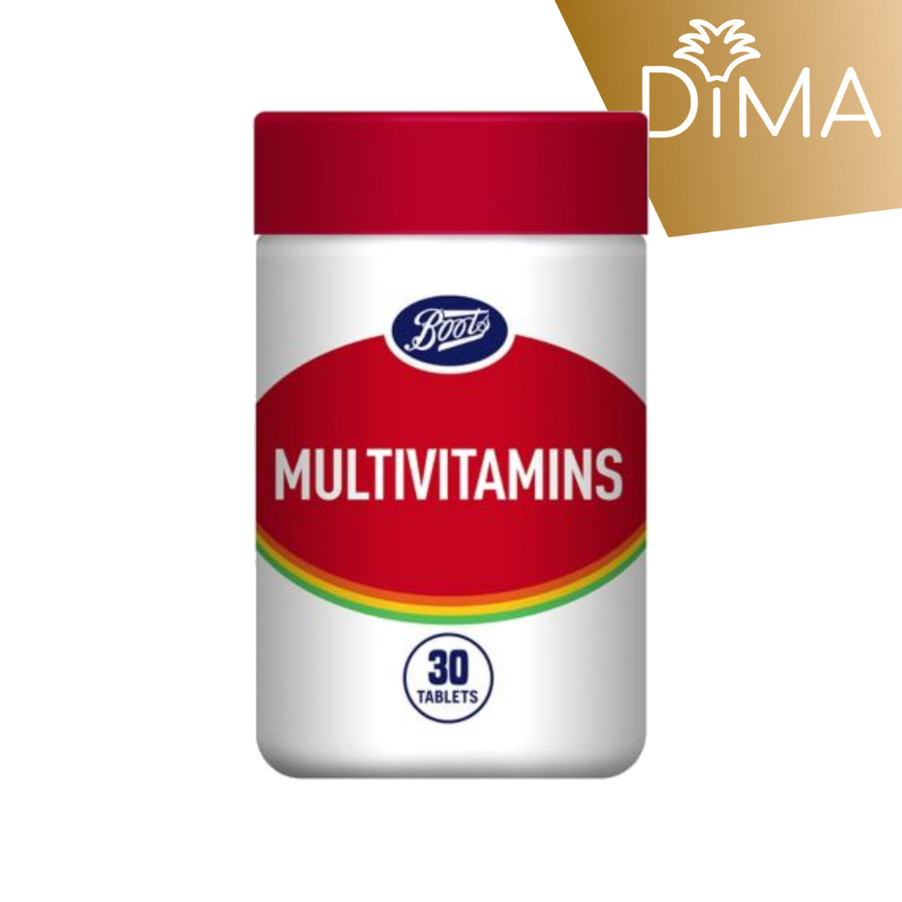 Multivitamins Food Supplement - 30 Tablets - Certified from Boots UK – DiMA
