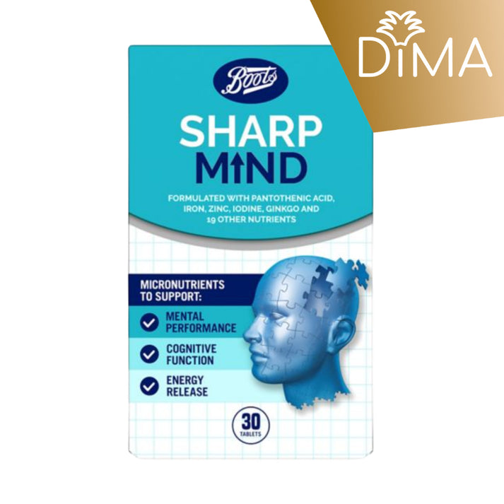 Sharp Mind - 30 Tablets - Certified from Boots UK – DiMA